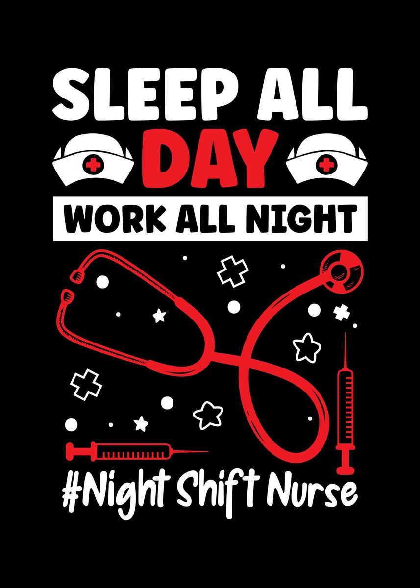 'Night Shift Nurse' Poster, picture, metal print, paint by Sebastian ...