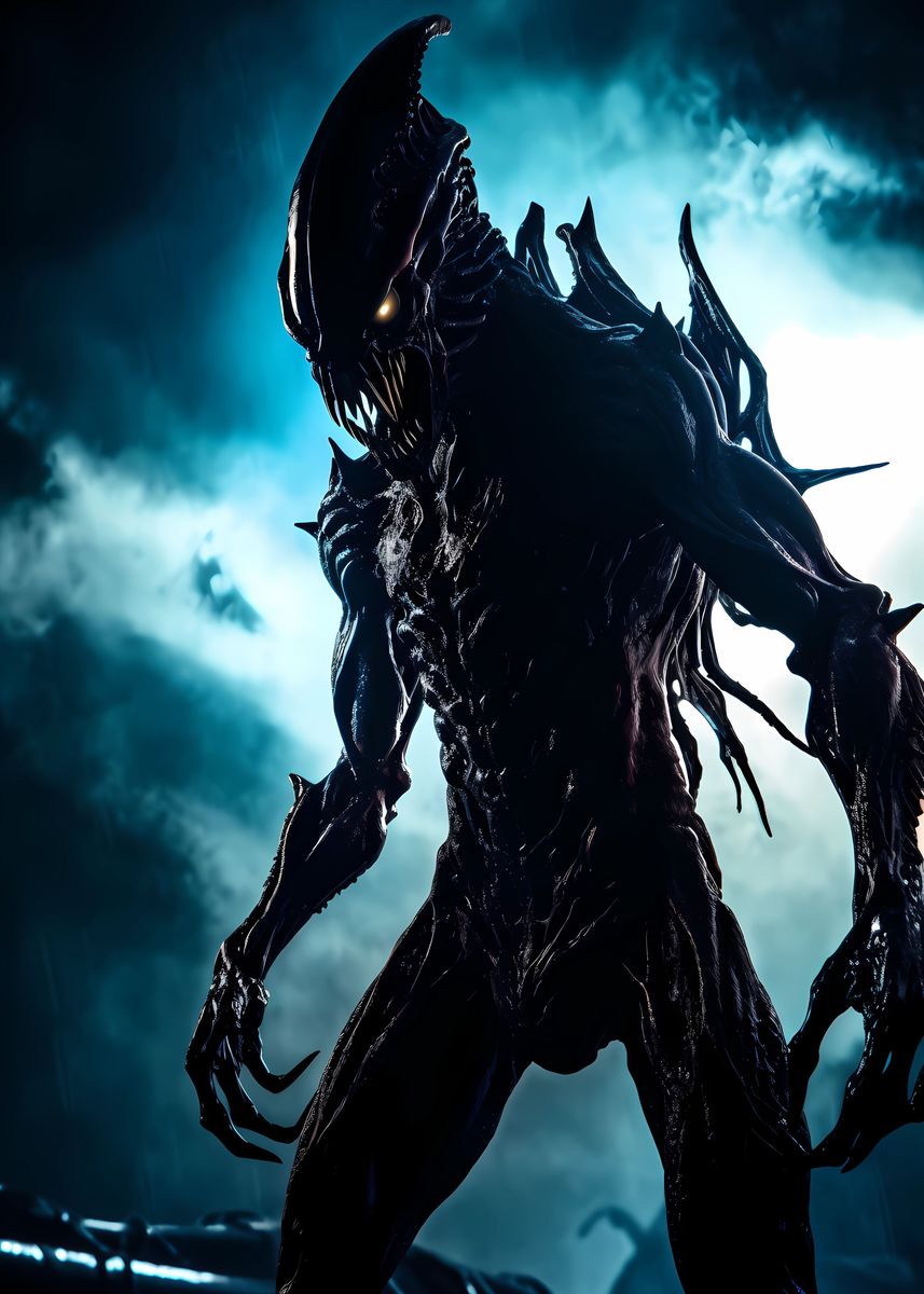 'Alien monster' Poster, picture, metal print, paint by Jiri Hodecek ...