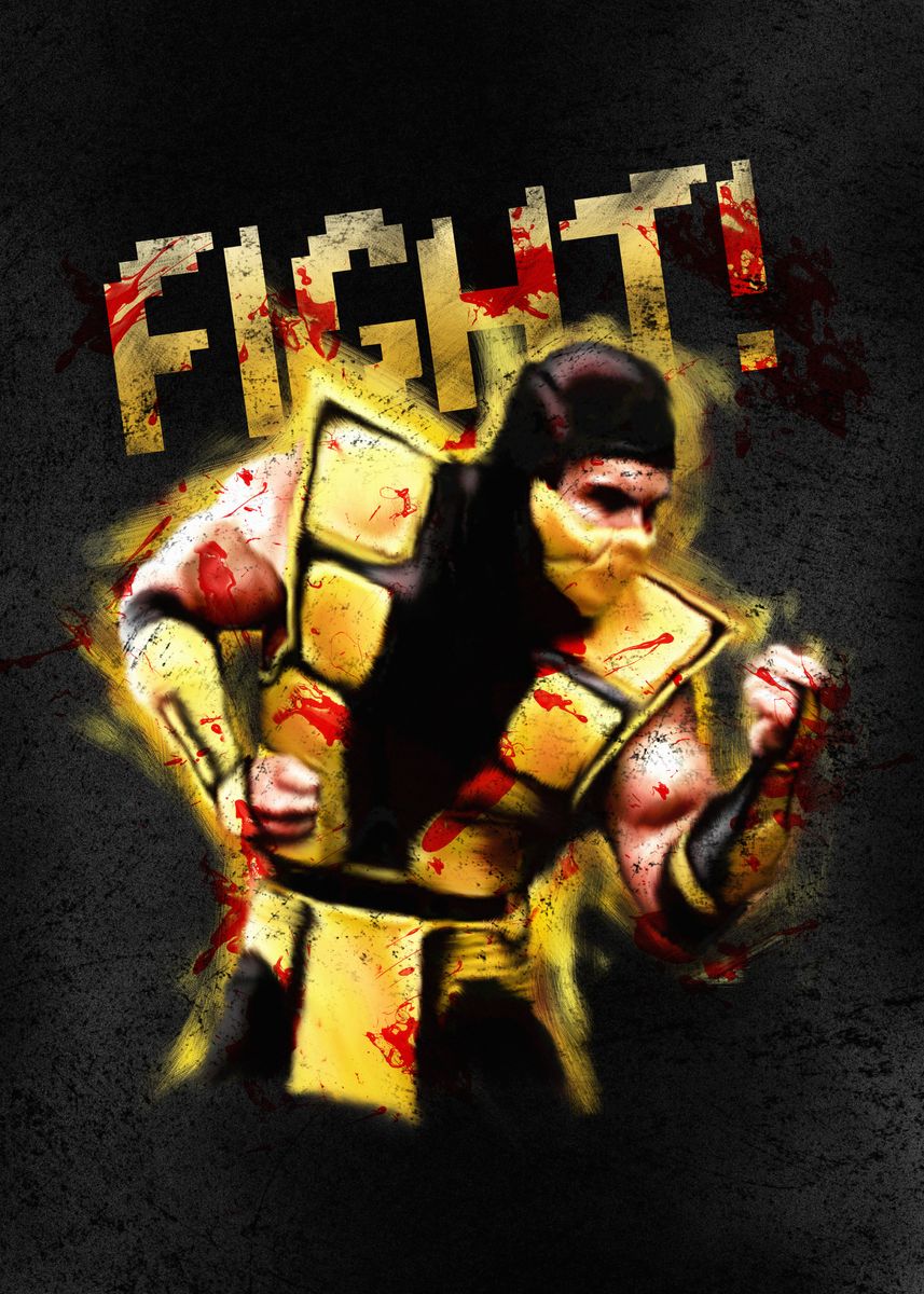 'Fight!' Poster, picture, metal print, paint by Mortal Kombat | Displate