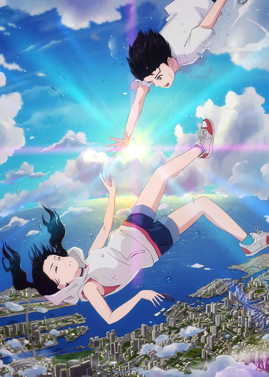 'child of the weather anime' Poster, picture, metal print, paint by ...