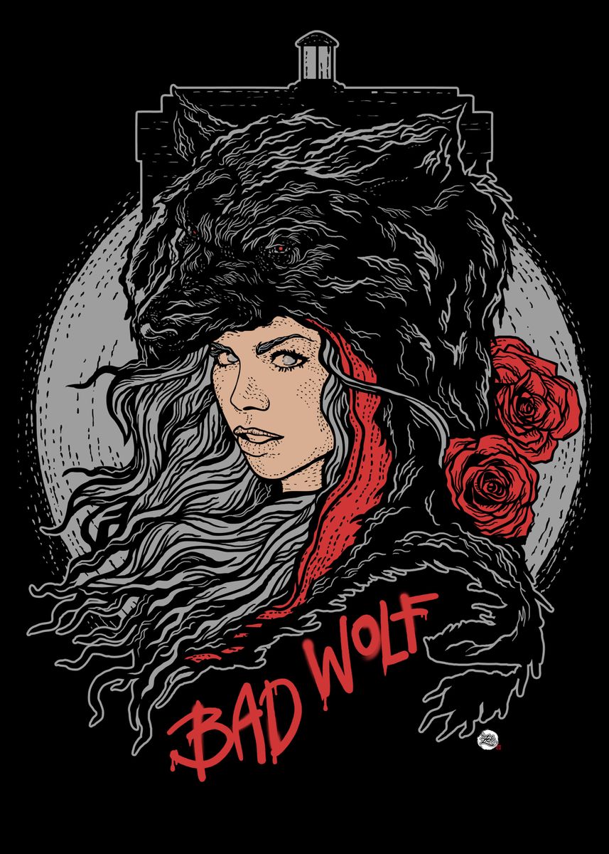 'The Bad Wolf For Victoria' Poster, picture, metal print, paint by ...