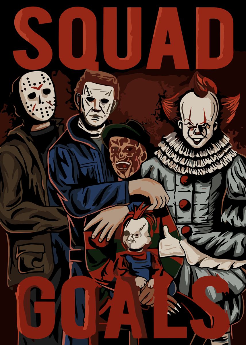 'squad goals movie film' Poster, picture, metal print, paint by FUNG ...