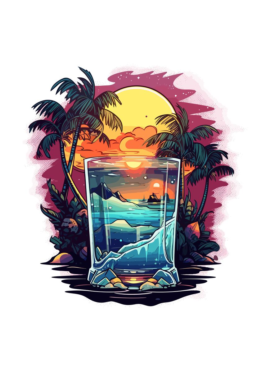 'Cocktail Colorful' Poster by MICHELLE RHOADS | Displate