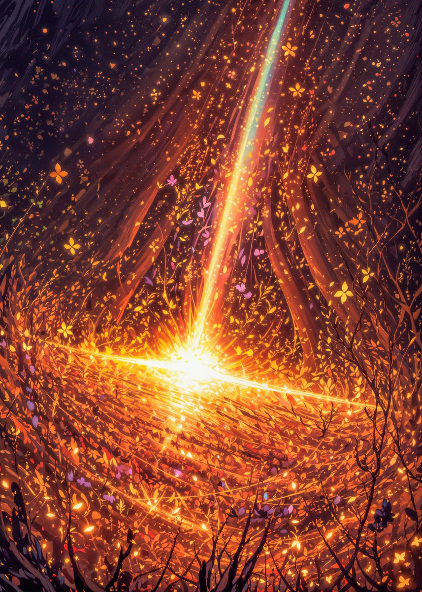 'Golden Solar Ray' Poster, picture, metal print, paint by Ann Havbo ...