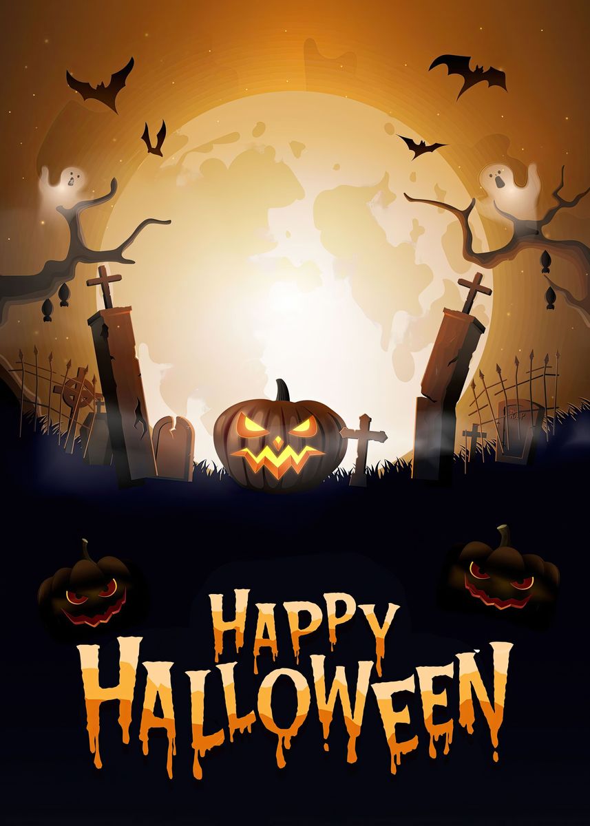 'Happy Halloween' Poster, picture, metal print, paint by Avus Huel ...
