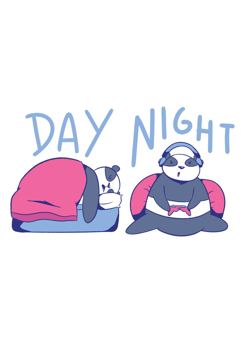 'Gamer Panda Routine' Poster by RamiroARodriguez | Displate