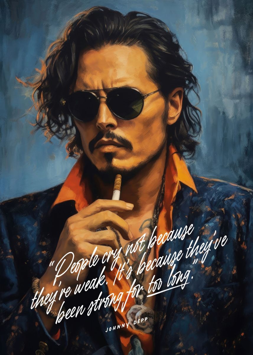 'Johnny Depp Art Quote' Poster, picture, metal print, paint by ...