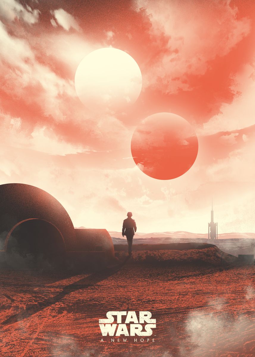 'A New Hope' Poster, picture, metal print, paint by Star Wars | Displate