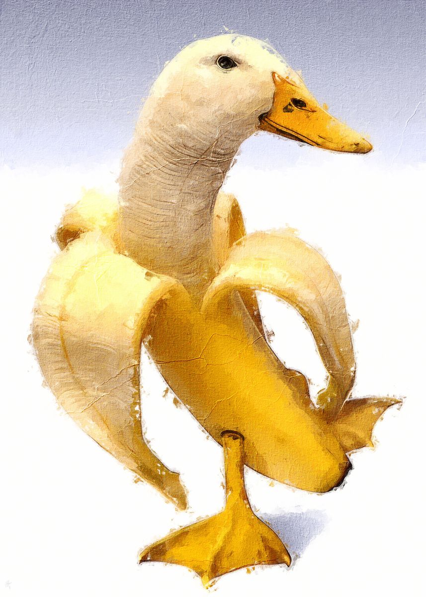 'Banana Duck Meme' Poster, picture, metal print, paint by Meme Daily ...