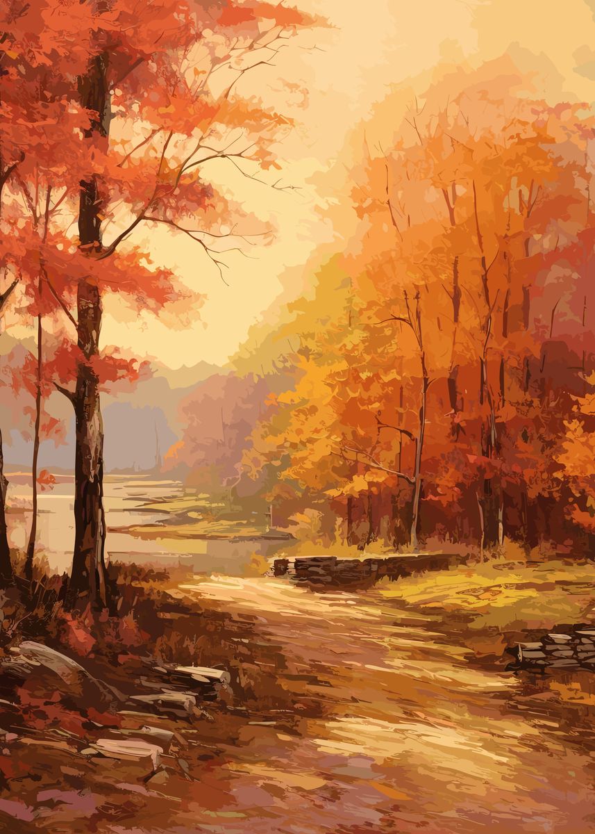 'Nature Landscape Art' Poster, picture, metal print, paint by Constance ...
