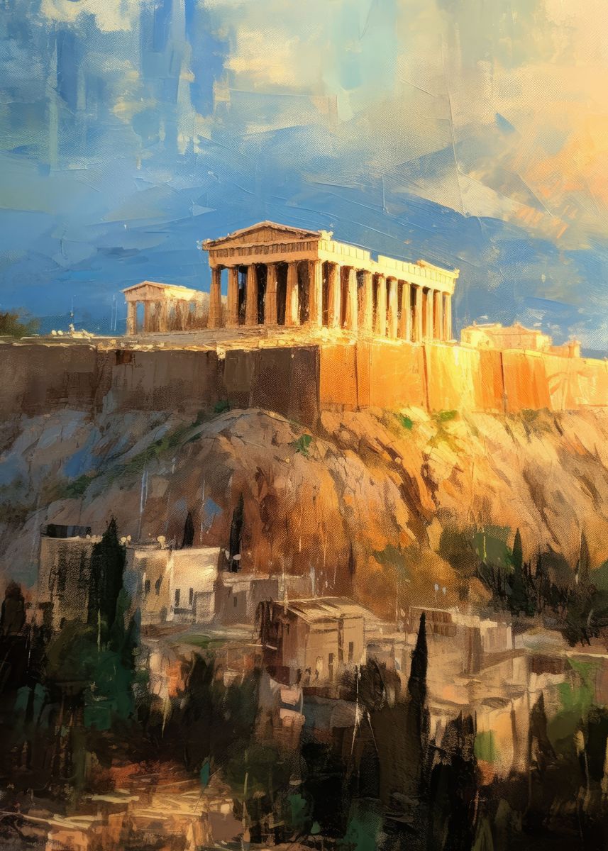 'Acropolis' Poster, picture, metal print, paint by Stylianos ...