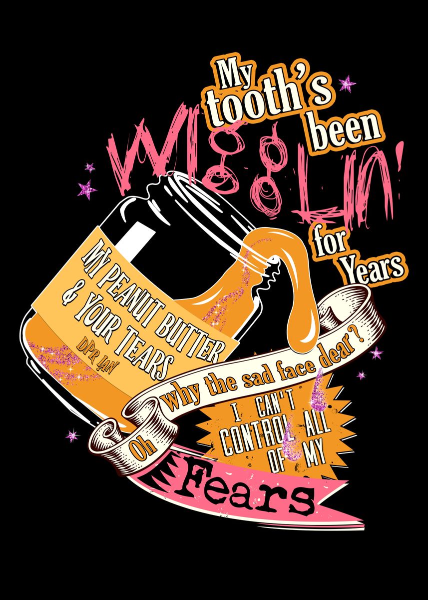 'peanut butter tears dprian' Poster, picture, metal print, paint by ...