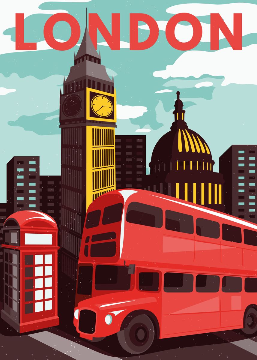 'London England' Poster, picture, metal print, paint by Javeline E ...