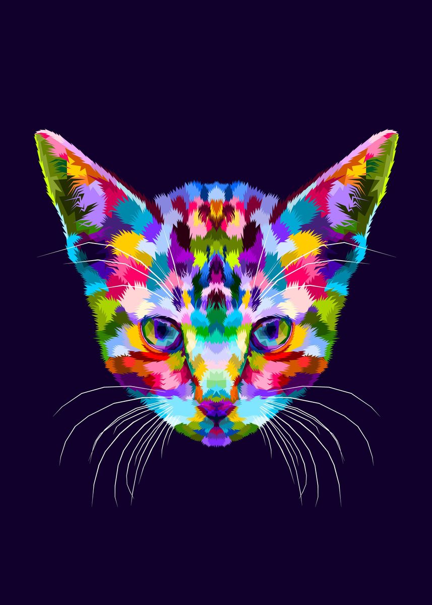 'Animal Cute Face' Poster, picture, metal print, paint by Evani Cholson ...