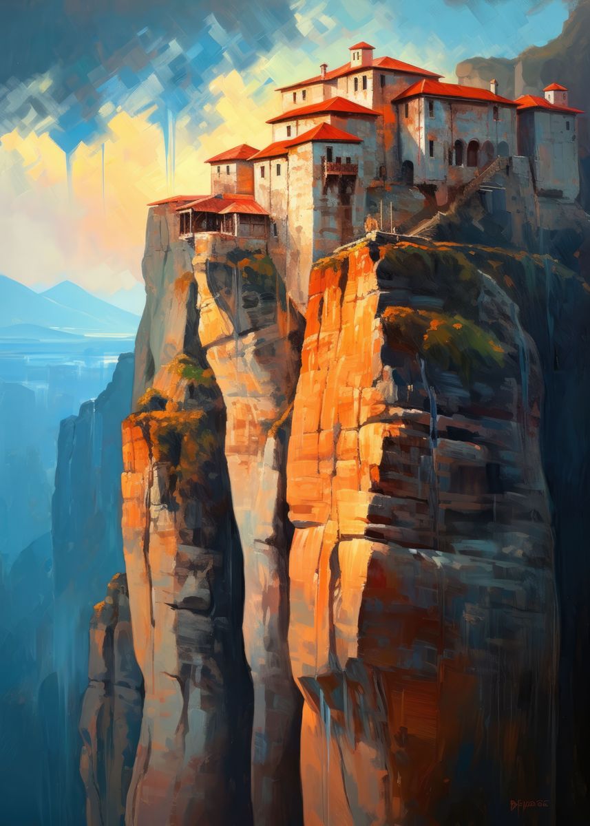 'Meteora' Poster, picture, metal print, paint by Stylianos Karagiannis ...