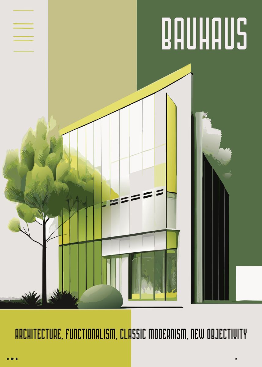 'Bauhaus Modern Poster' Poster by Fireabend Designs | Displate