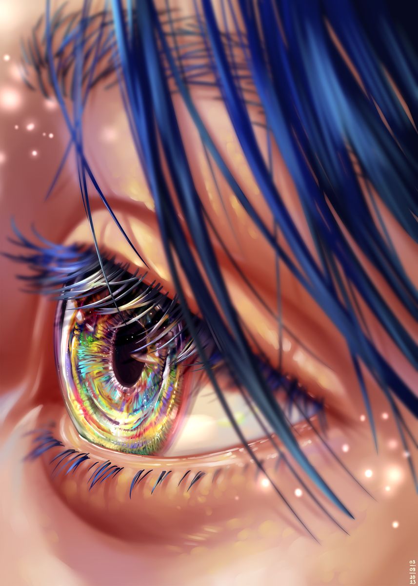 'Rainbow Eye' Poster, picture, metal print, paint by Tahiti Art Design ...