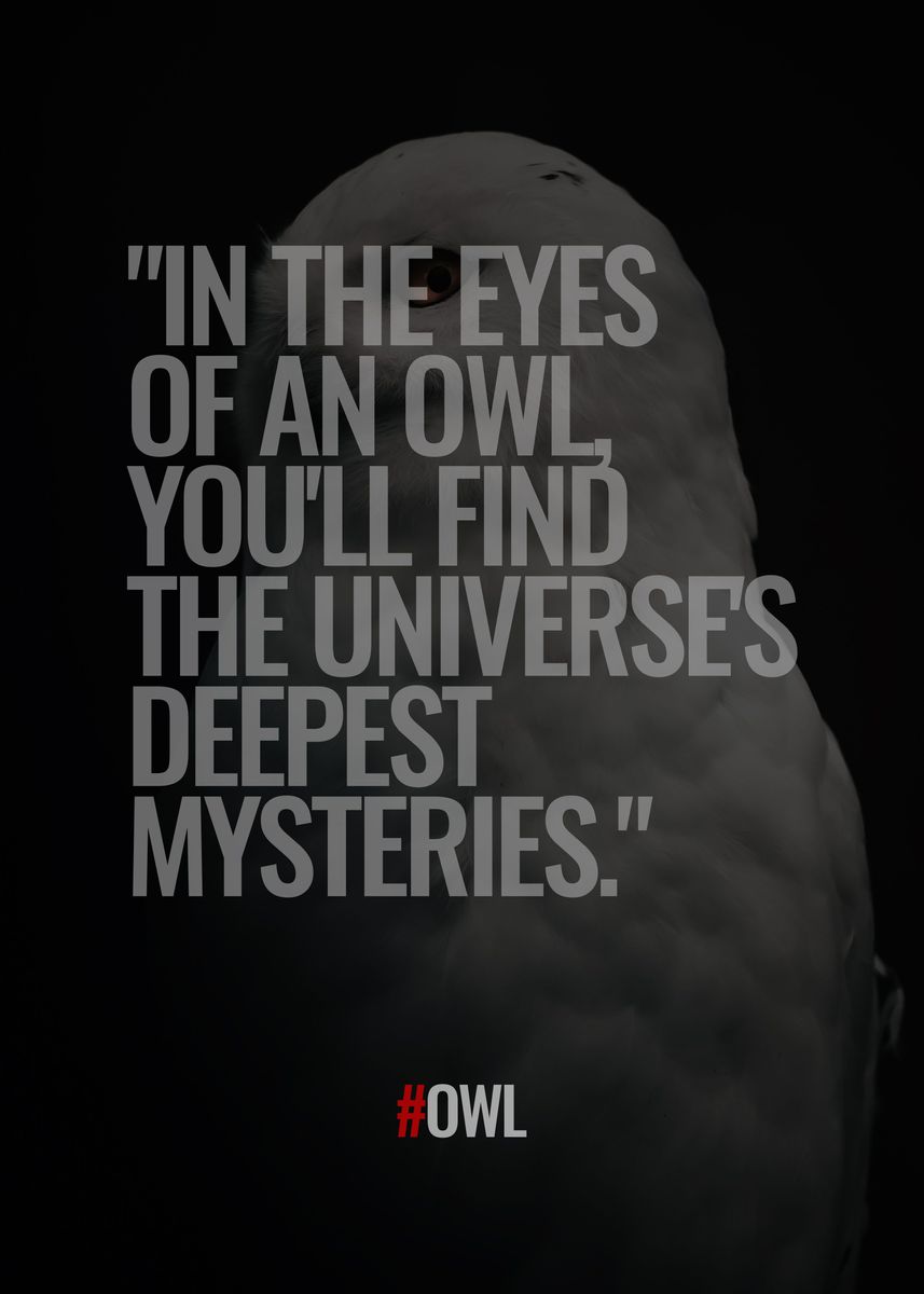 'Owl Quotes' Poster by WiseWordsWonders | Displate