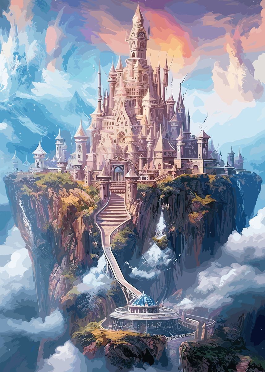 'Fantasy Kingdom Land' Poster by Peter Parker | Displate
