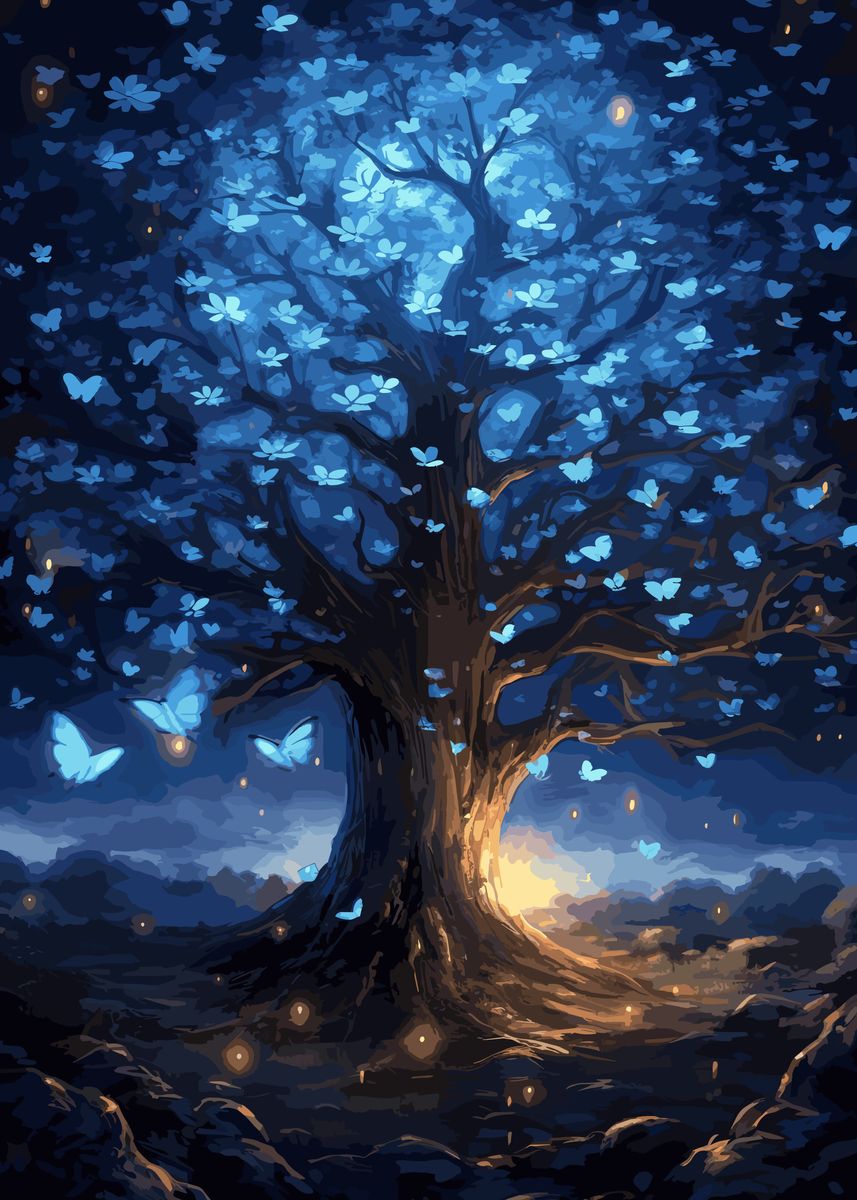 'Magical tree' Poster, picture, metal print, paint by Richard Morris ...