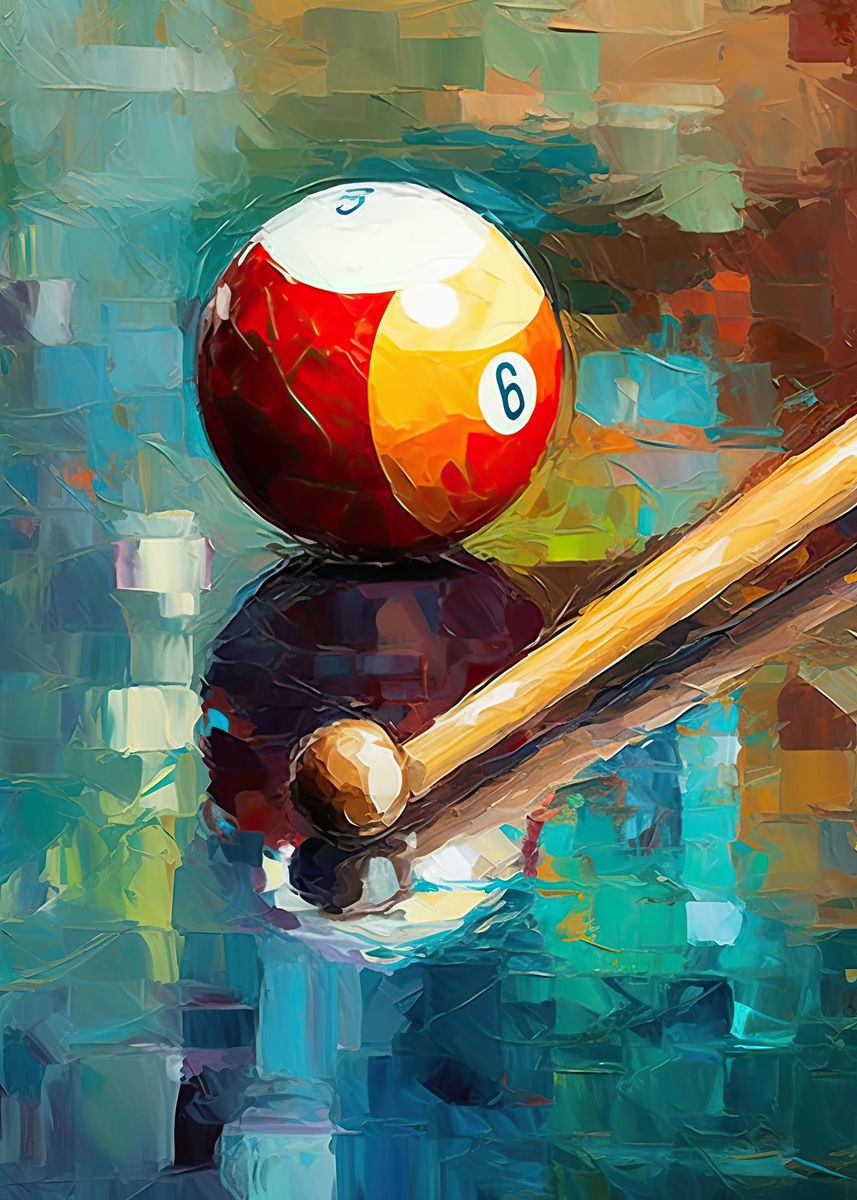 'Billiard' Poster, picture, metal print, paint by Stylianos Karagiannis ...