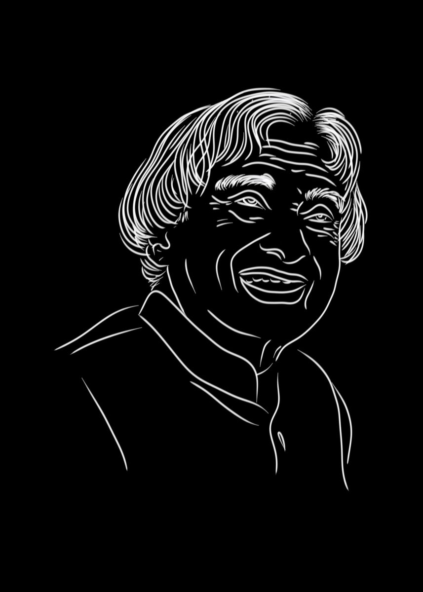 'Dr APJ Abdul Kalam' Poster, picture, metal print, paint by ...