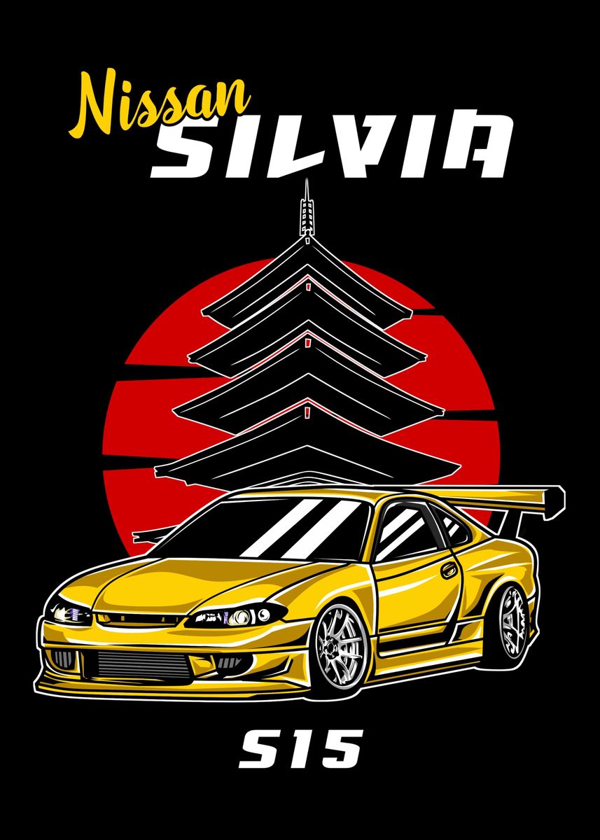 'NISSAN SILVIA S15' Poster, picture, metal print, paint by The Miracle ...