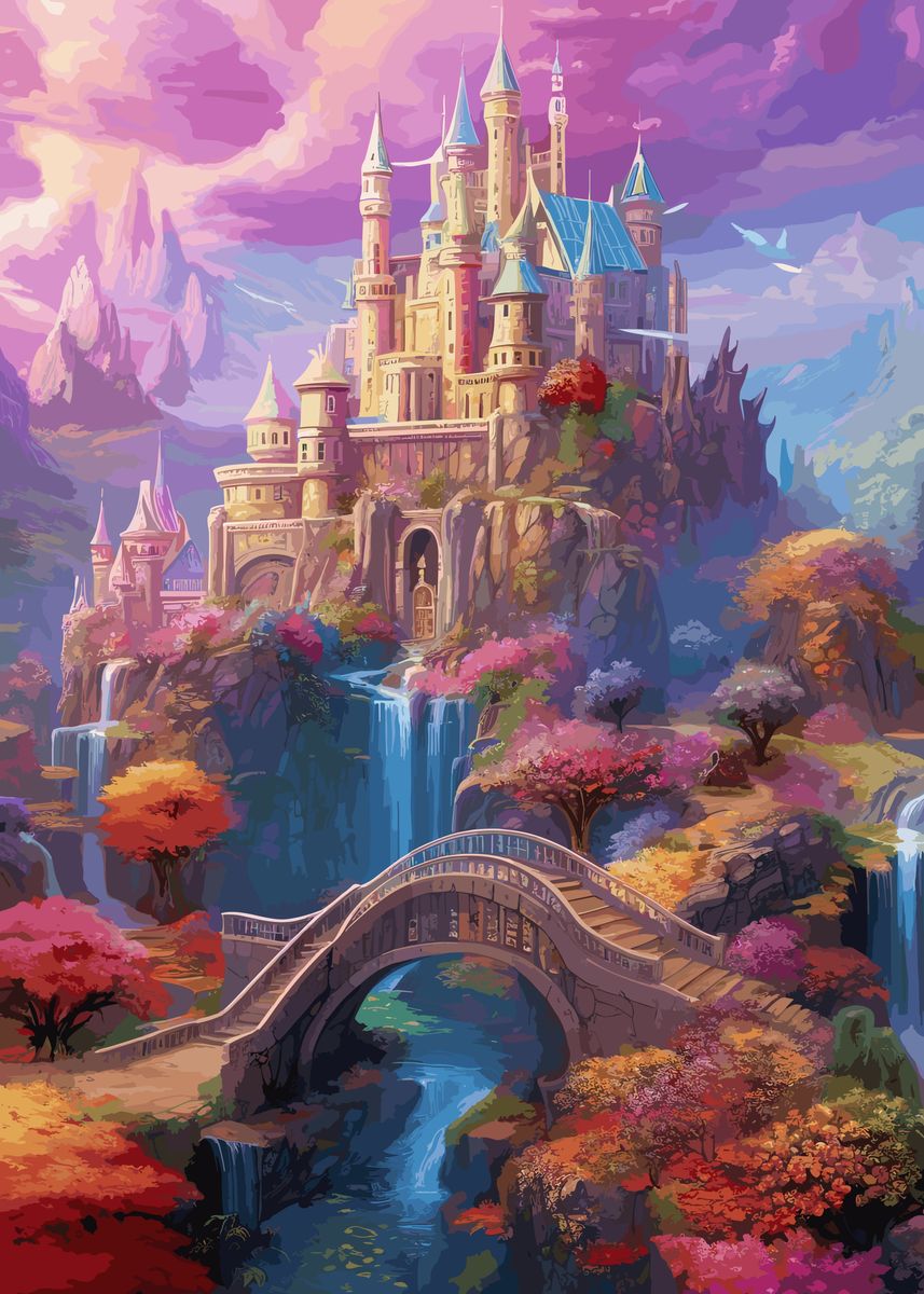 'Fantasy Kingdom Land' Poster by Peter Parker | Displate