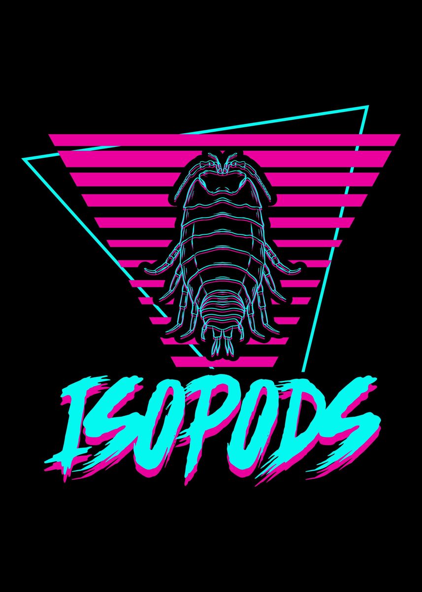 'Isopods Retro' Poster, picture, metal print, paint by AestheticAlex ...