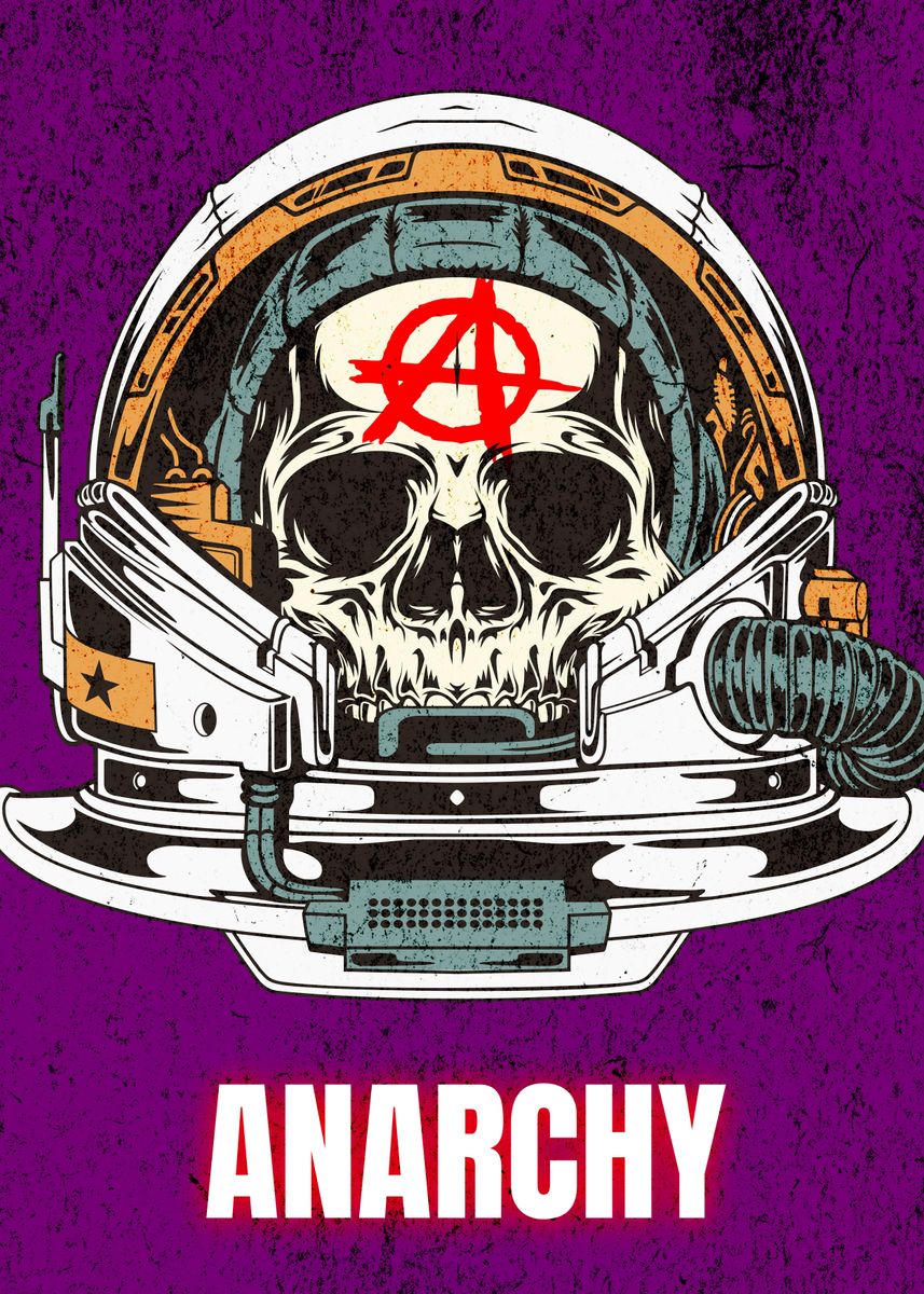 'ANARCHY SKULL SCI FI' Poster by Atomic Chinook | Displate