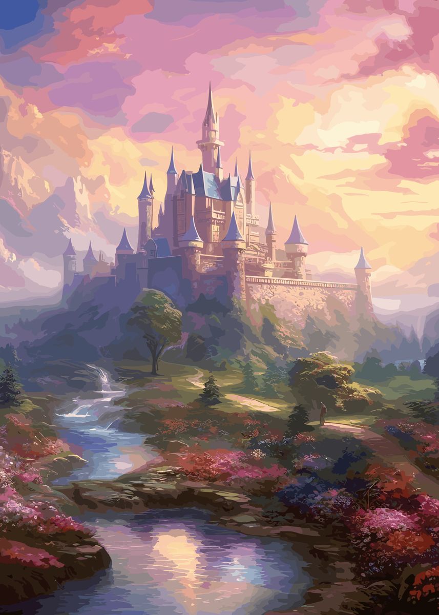 'Fantasy Kingdom Land' Poster, picture, metal print, paint by Peter ...