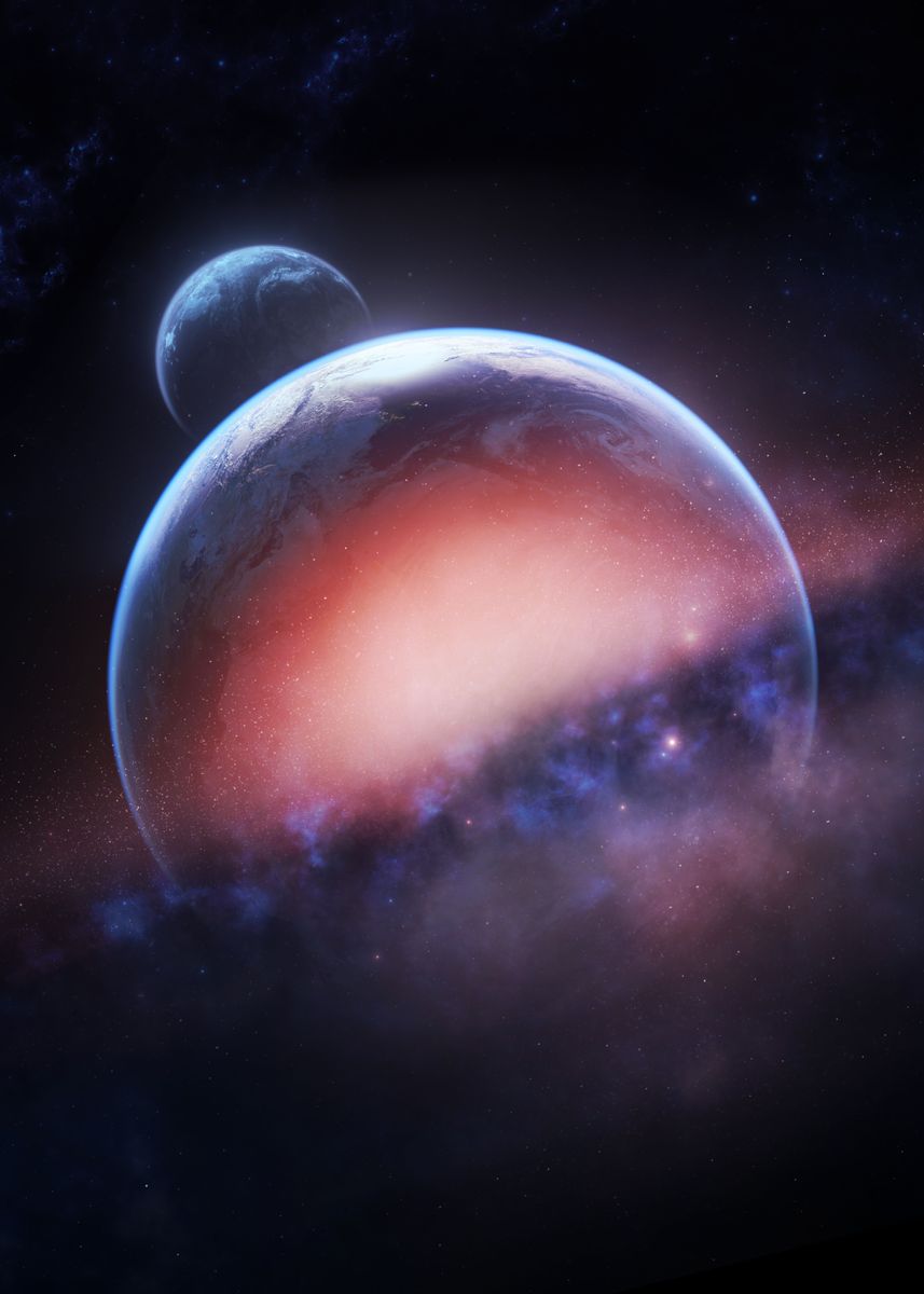 'Galactic Earth' Poster, picture, metal print, paint by Melodysheep ...