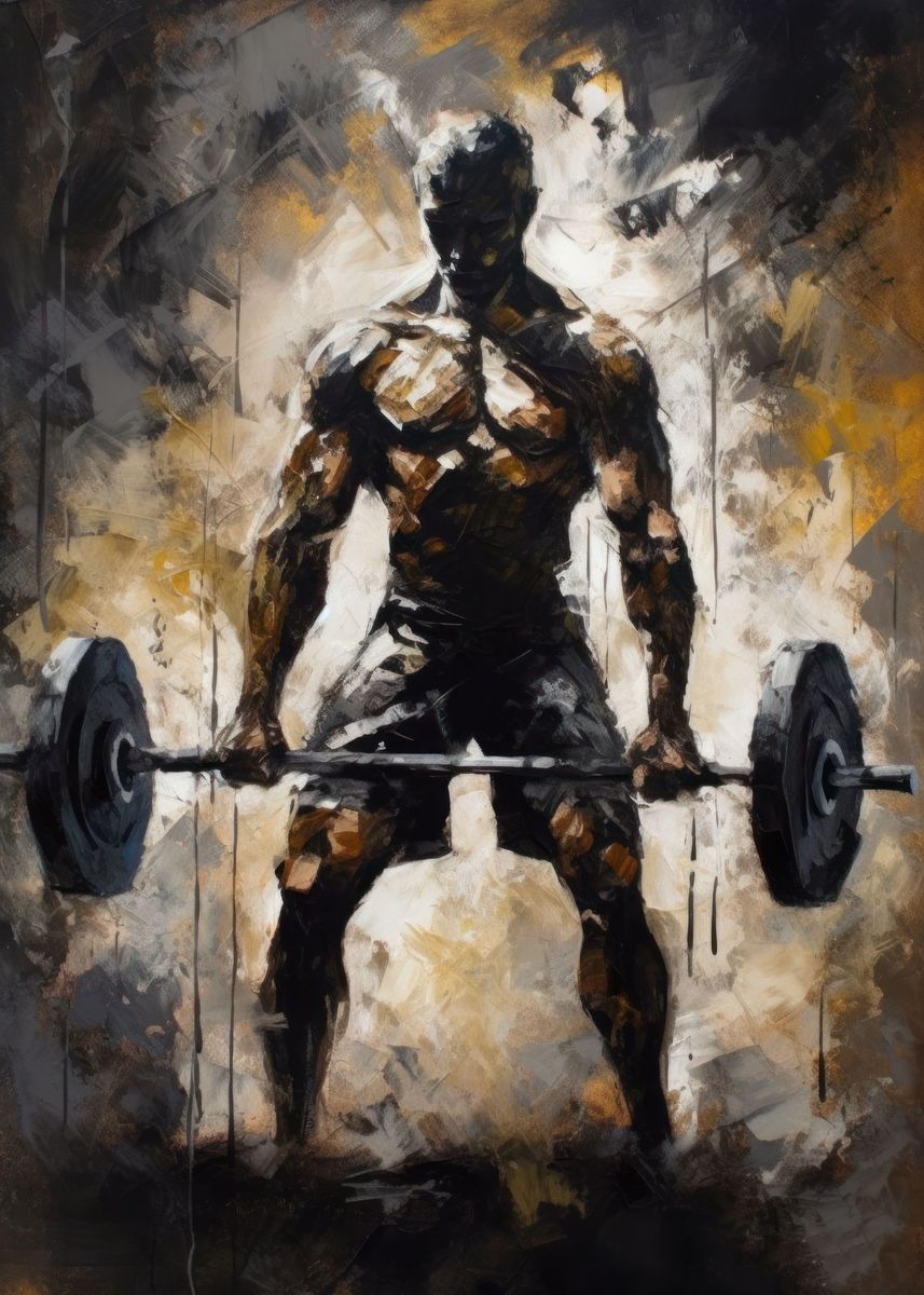 'Powerful Crossfit Athlete' Poster, picture, metal print, paint by ...
