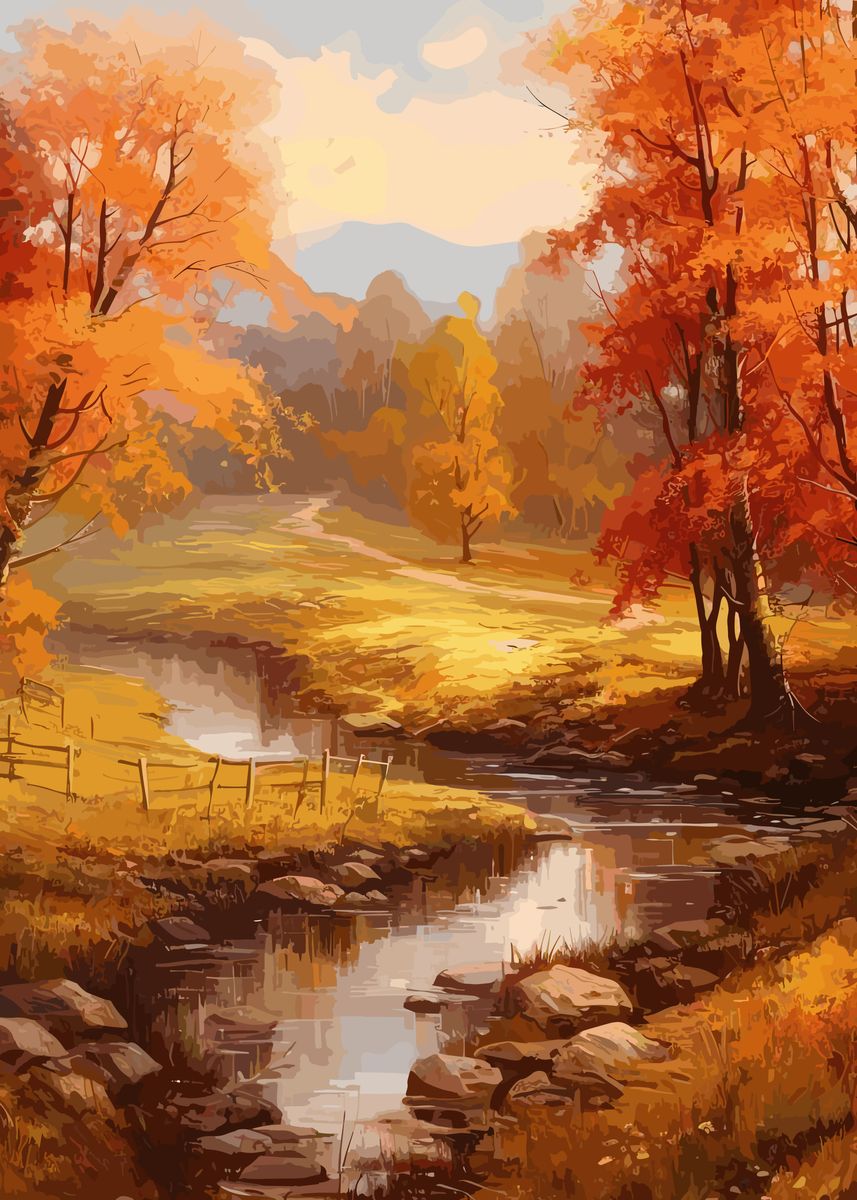 'Nature Landscape Art' Poster, picture, metal print, paint by Constance ...