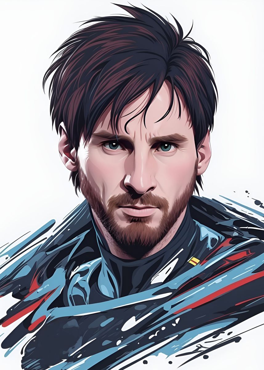 'Leo Messi portrait' Poster by ngedit vector | Displate