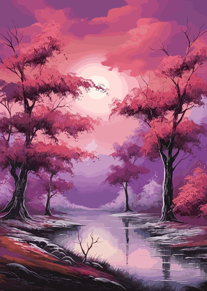 'Nature Landscape Art' Poster, picture, metal print, paint by Constance ...