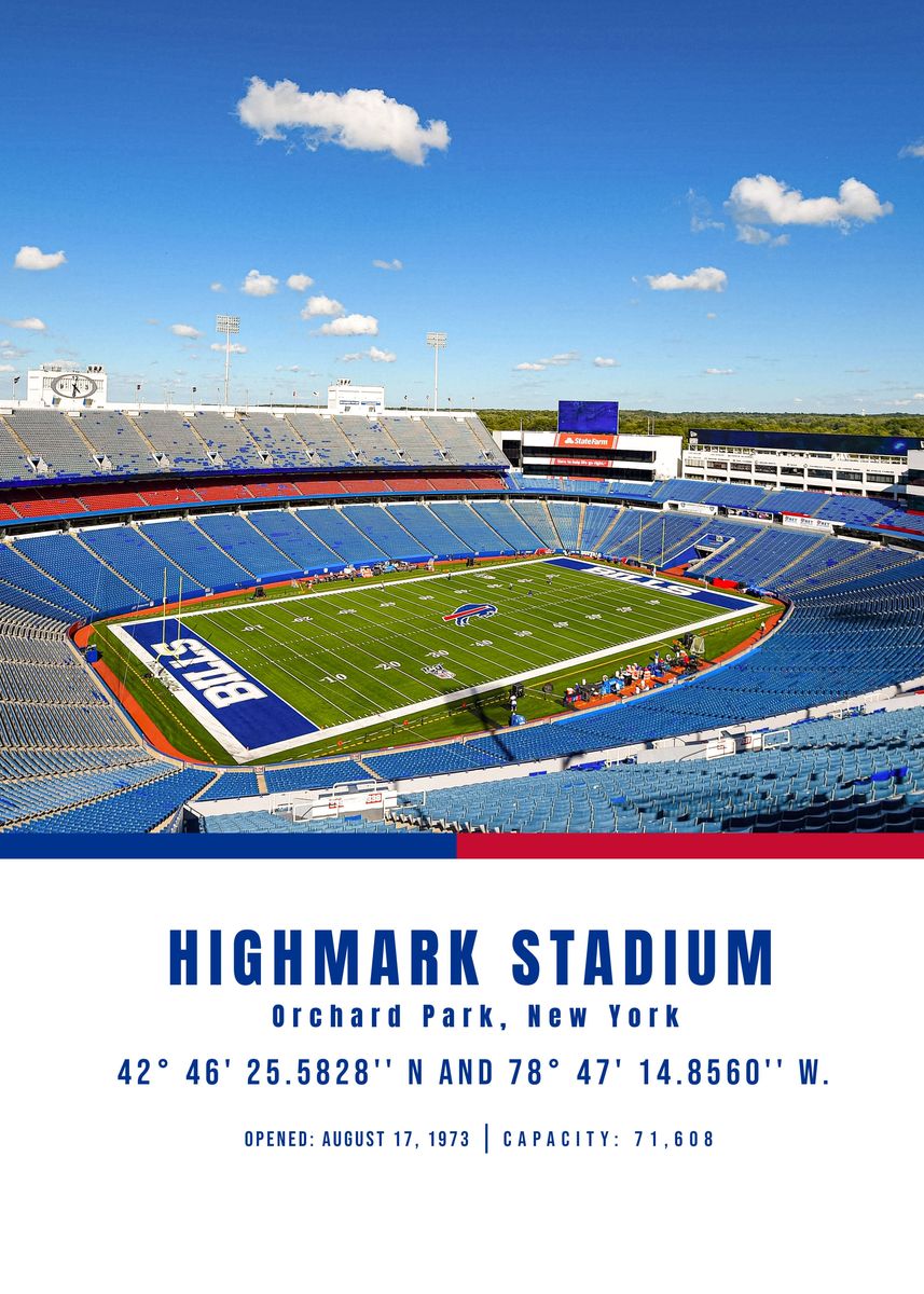 'HIGHMARK STADIUM FOOTBALL' Poster, picture, metal print, paint by ...