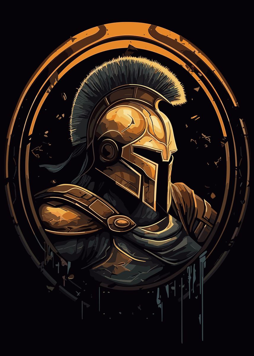 'Sparta Warrior' Poster by Otaki Siba | Displate