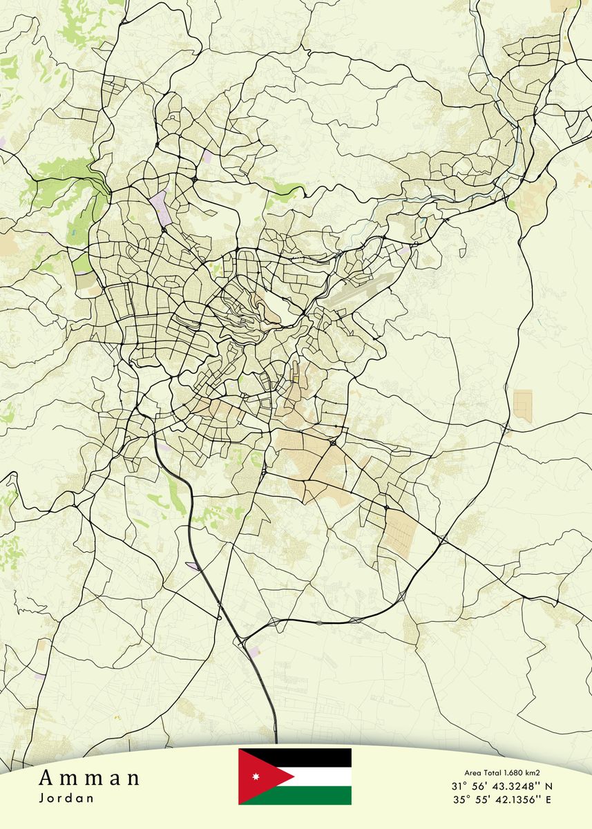 'Amman Jordan' Poster by Yates Madeline | Displate