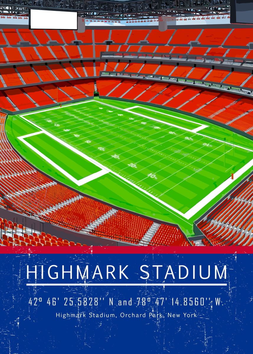 'Highmark Stadium Football' Poster, picture, metal print, paint by ...