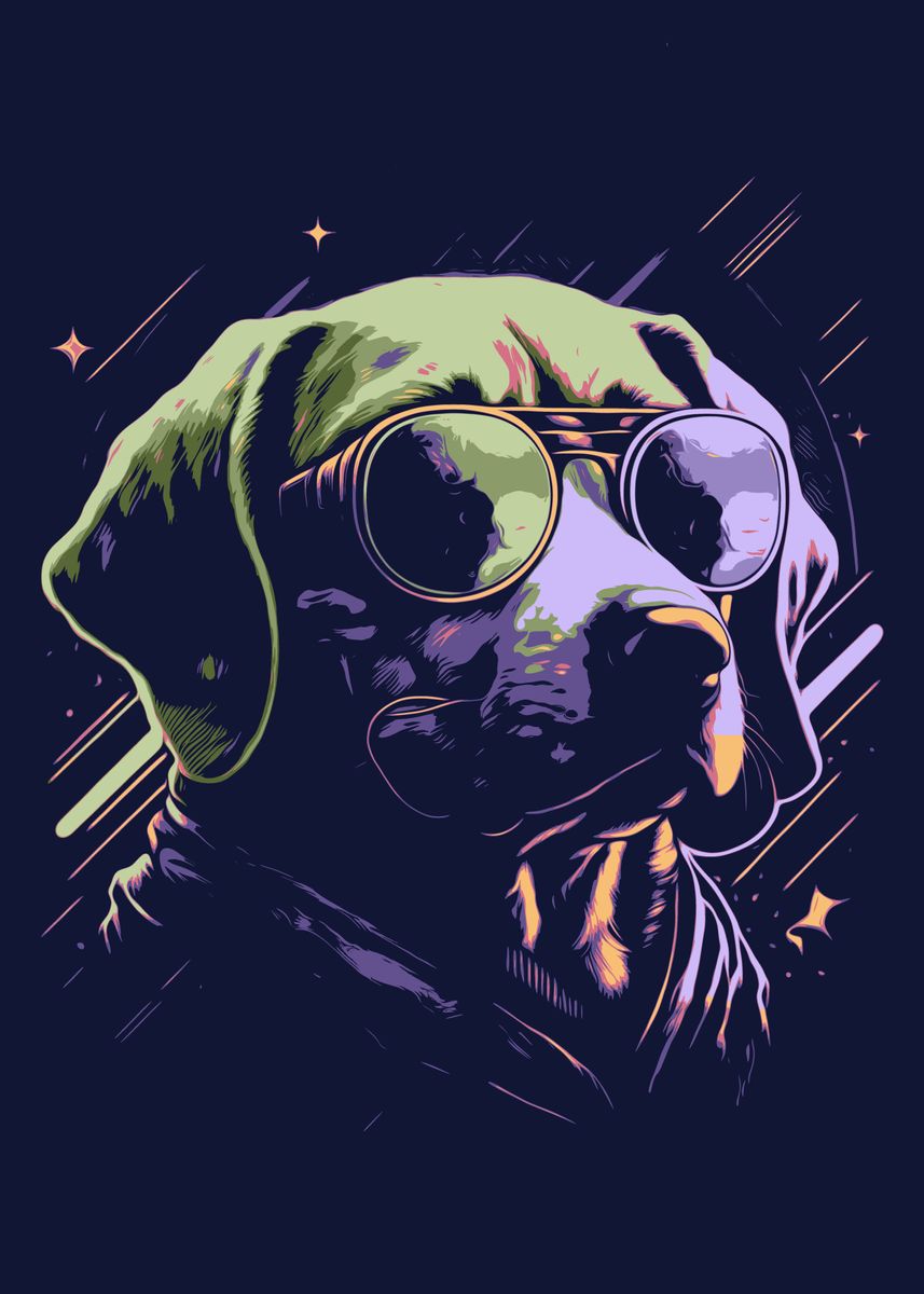 'Cool Pets' Poster, picture, metal print, paint by Kamelyon | Displate