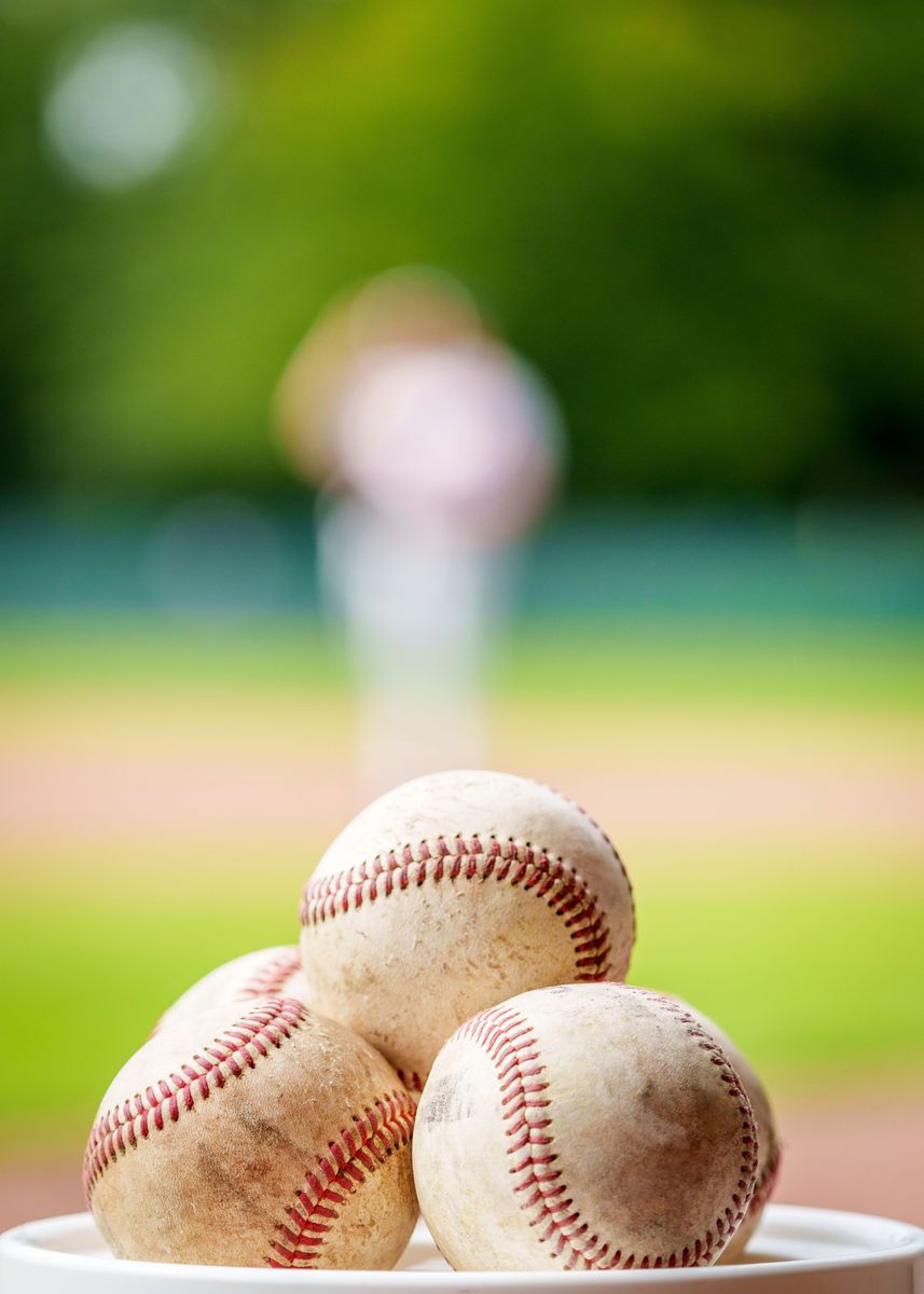 'Baseball pyramid' Poster, picture, metal print, paint by ...
