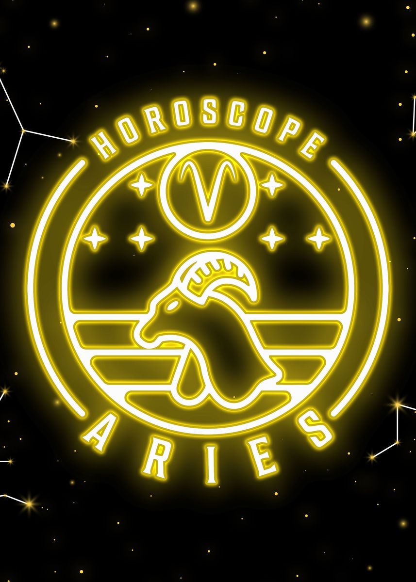 'aries' Poster, picture, metal print, paint by Game On | Displate