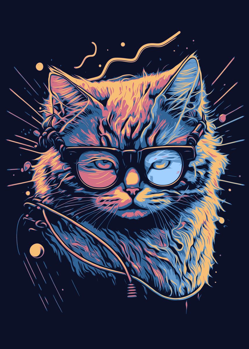 'Cool Pet' Poster, picture, metal print, paint by Kamelyon | Displate