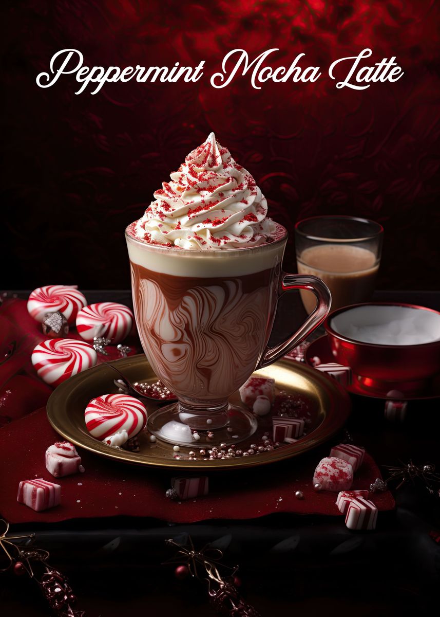 'Peppermind Mocha Latte' Poster, picture, metal print, paint by Susanne ...