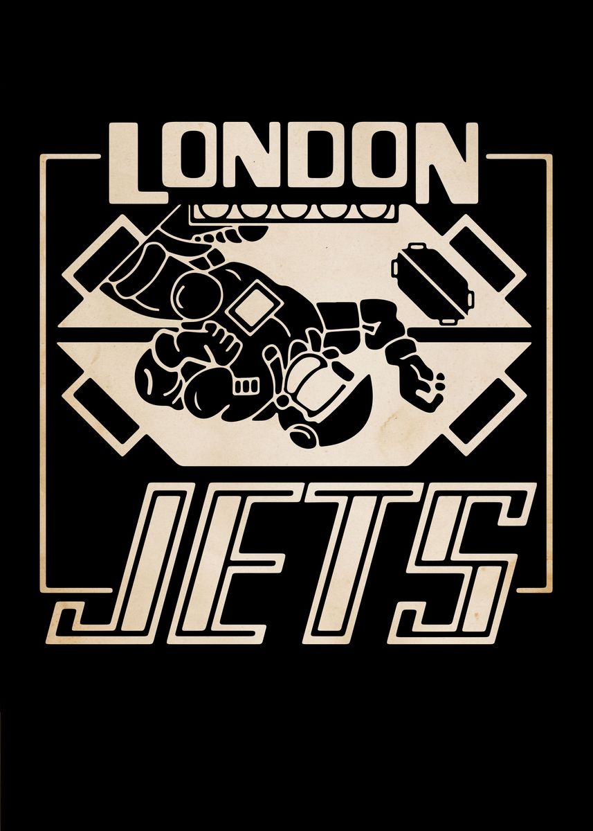 'London Jets black' Poster, picture, metal print, paint by Rich Astbury ...