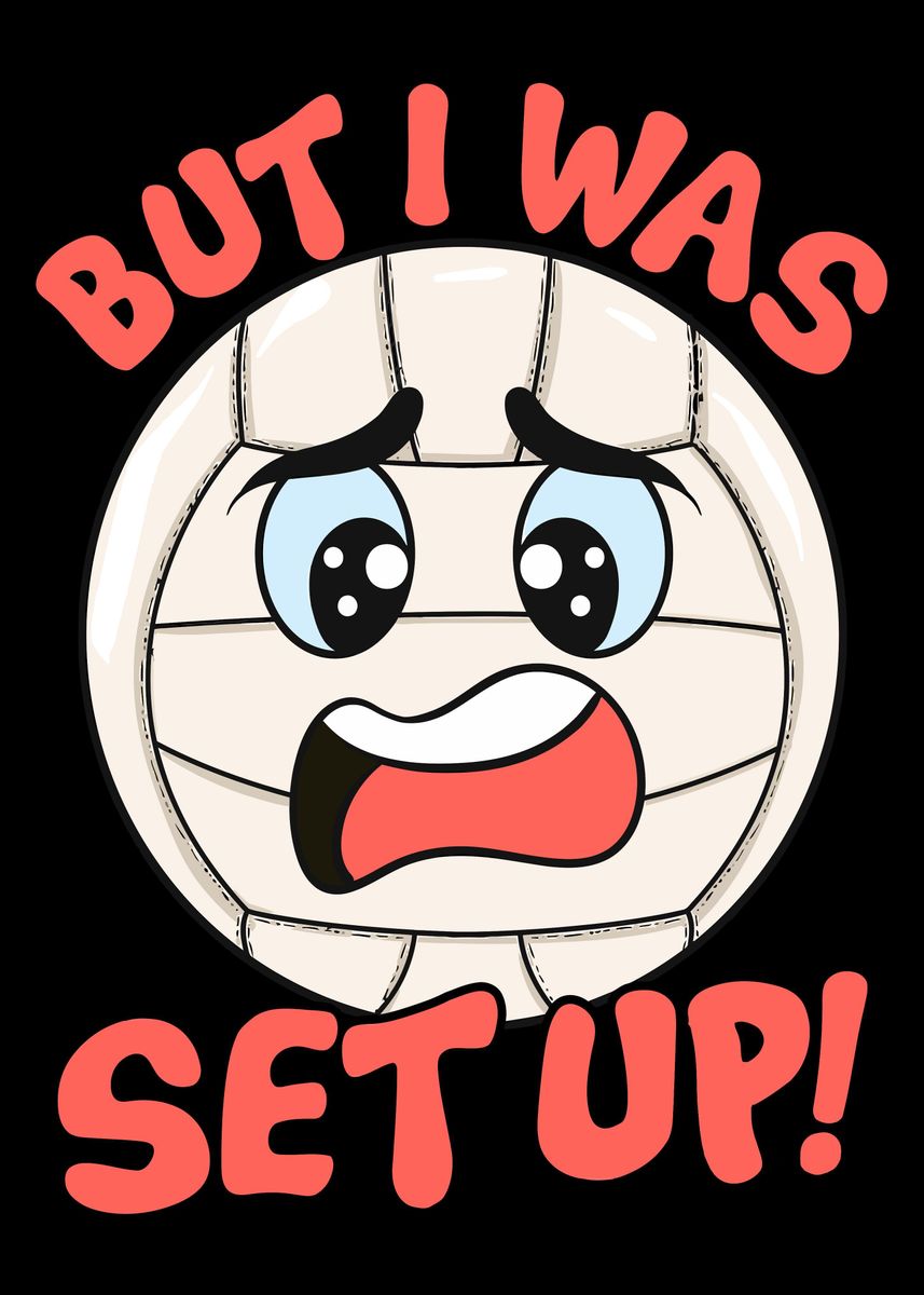 'Volleyball Ball Pun' Poster, picture, metal print, paint by tinalamber ...