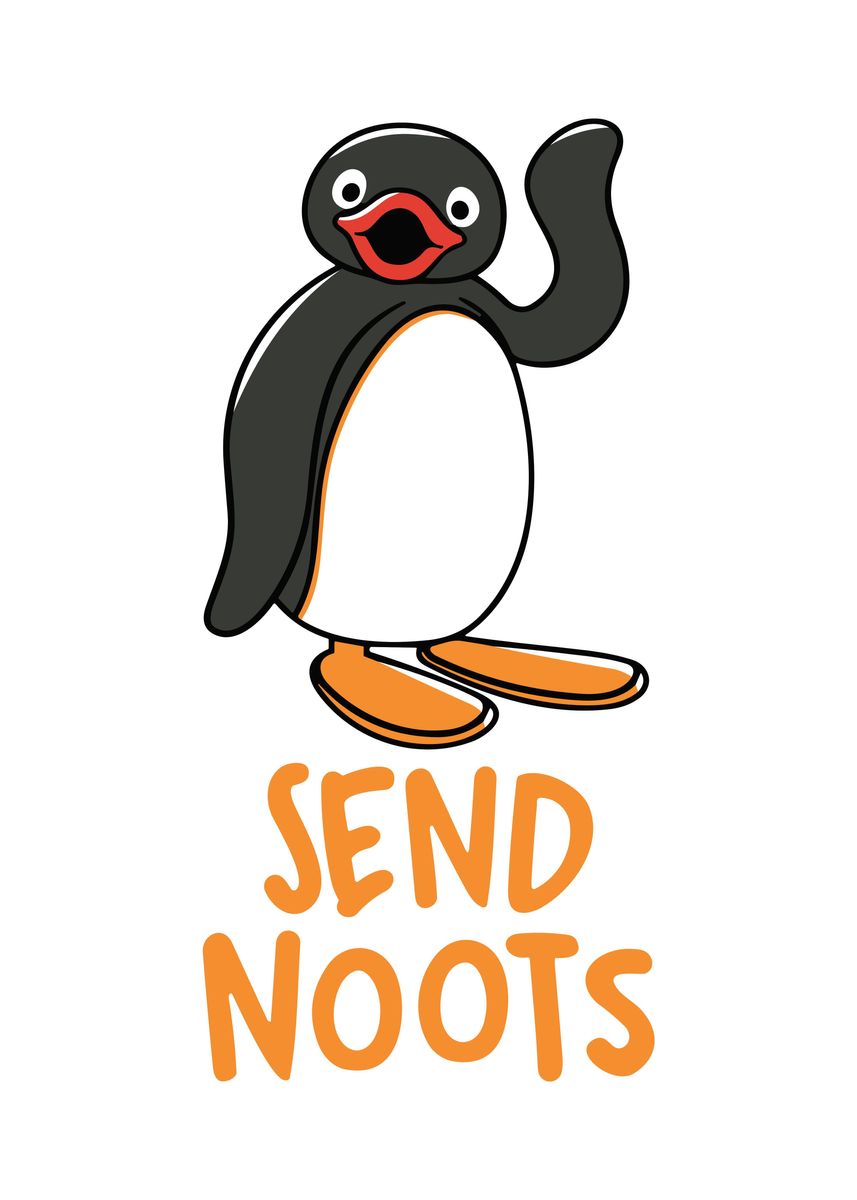 'Noot Noot Pingu' Poster, picture, metal print, paint by Tyler Rake ...
