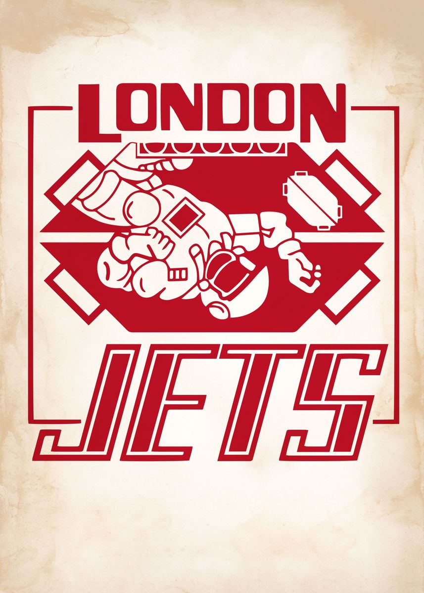 'London Jets White' Poster, picture, metal print, paint by Rich Astbury ...