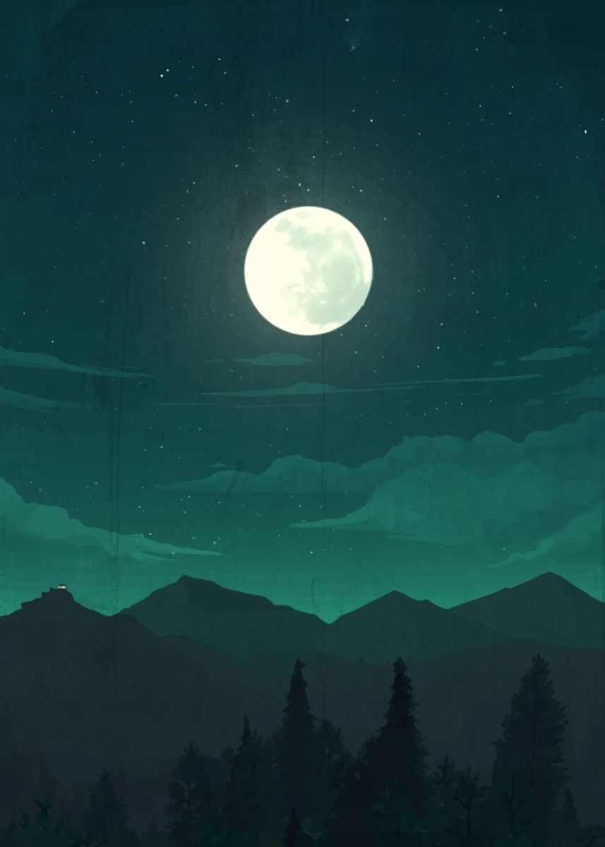 'Firewatch' Poster, picture, metal print, paint by Kunyah | Displate